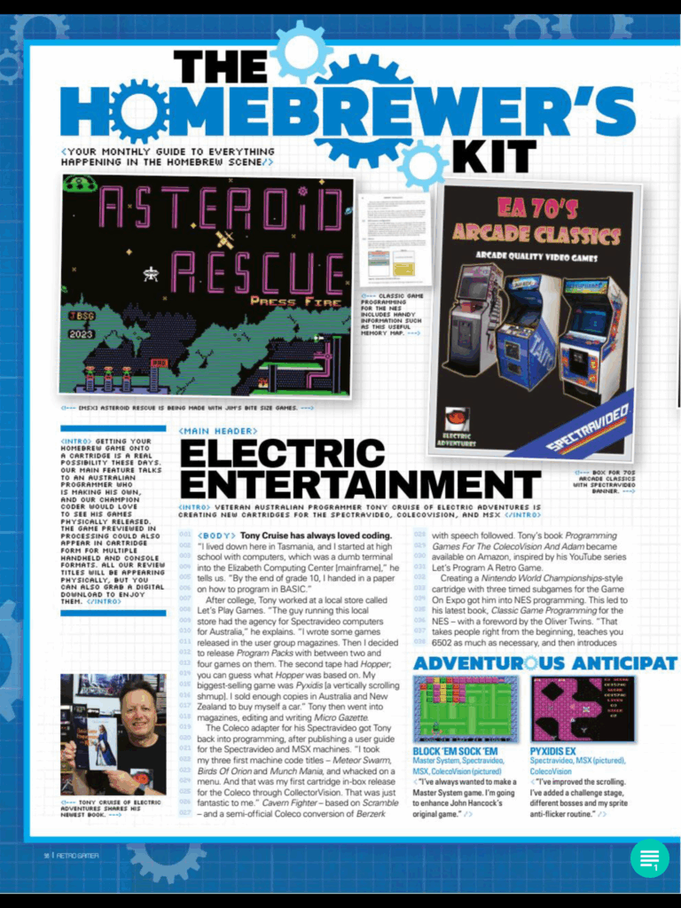 Retro Gamer 264 – Homebrewer’s Kit Interview – Electric Adventures